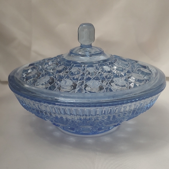 Indiana Glass | Art | Vintage Windsor Indiana Blue Glass Candy Dish ...